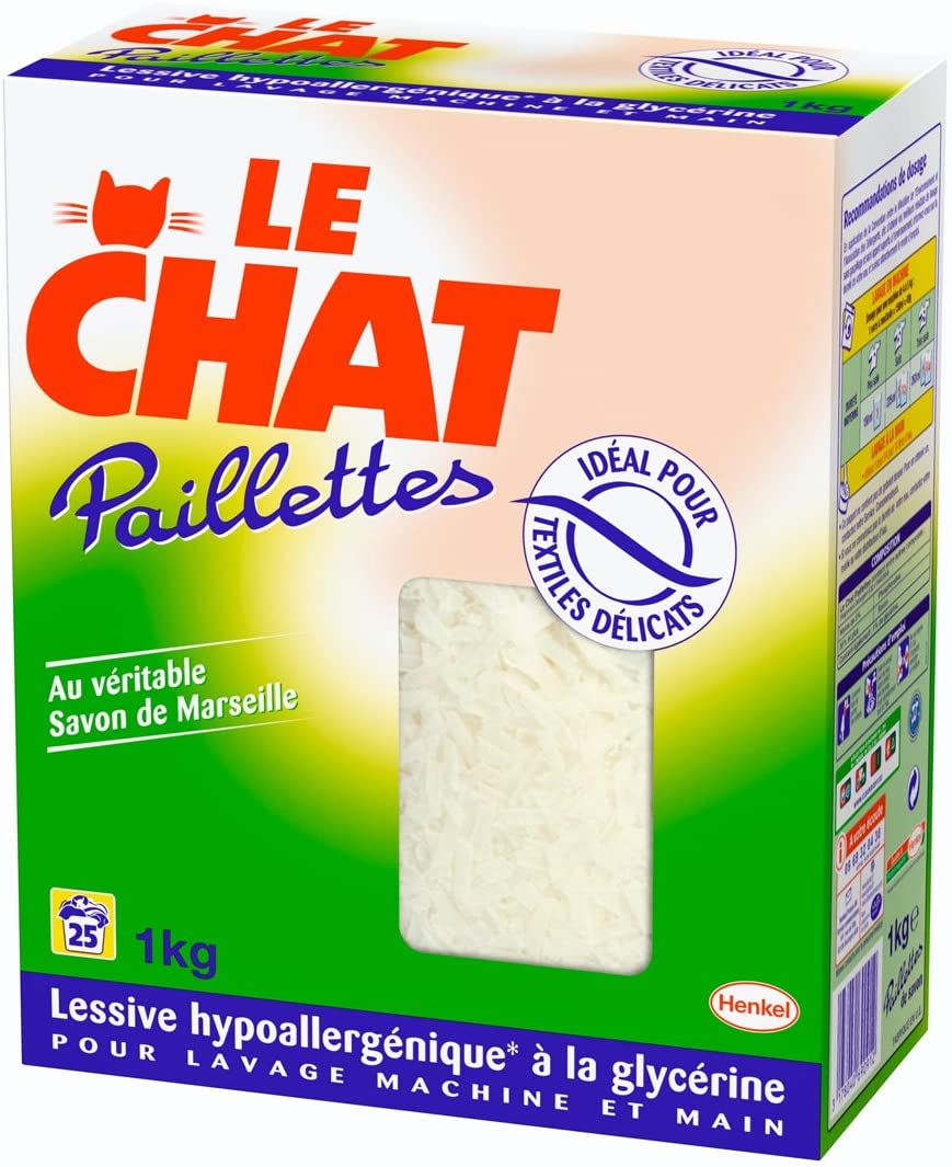 Le Chat Paillette – Savon de Marseille – Pack 1 kg – 25 Lavages - Ma ...